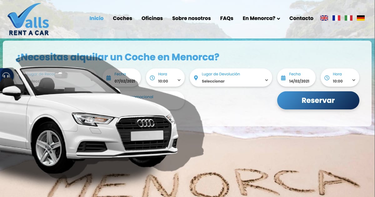 Arenal den Castell Car Rental - 1º Rent a Car Menorca